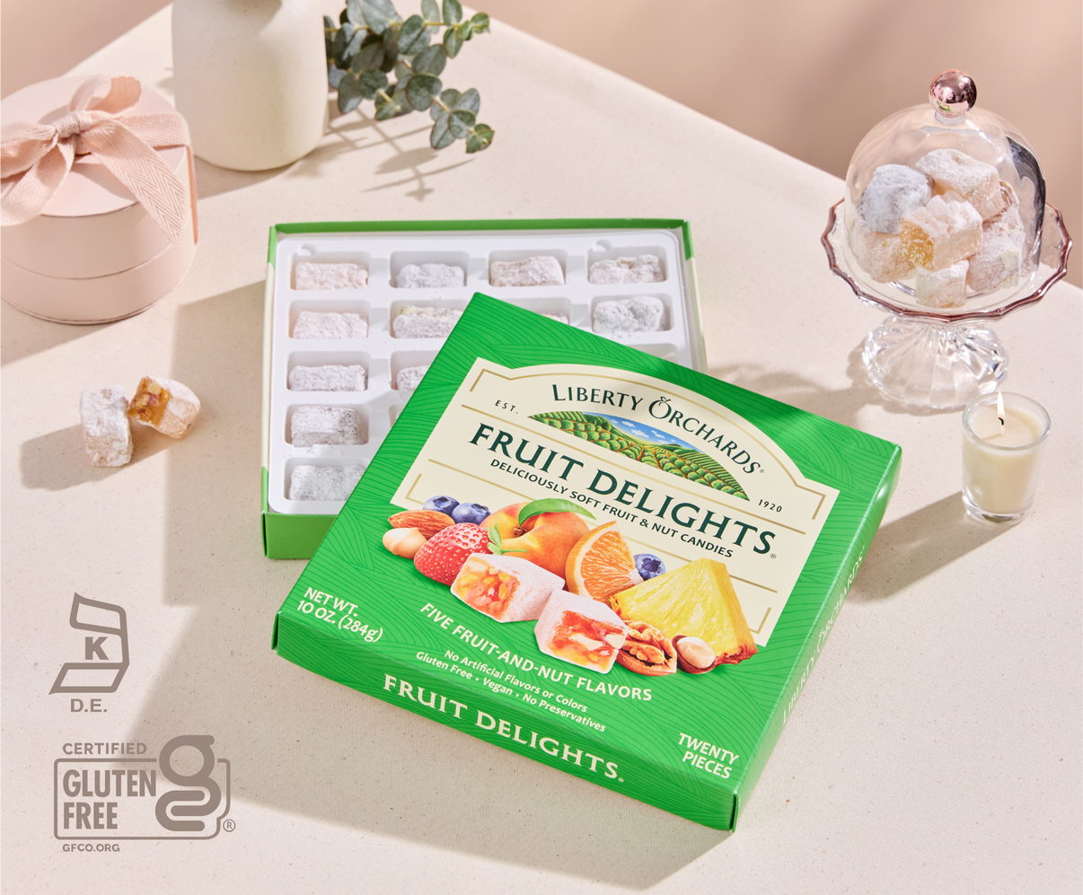 10oz Fruit Delights – Fruit & Nut Candies | Liberty Orchards