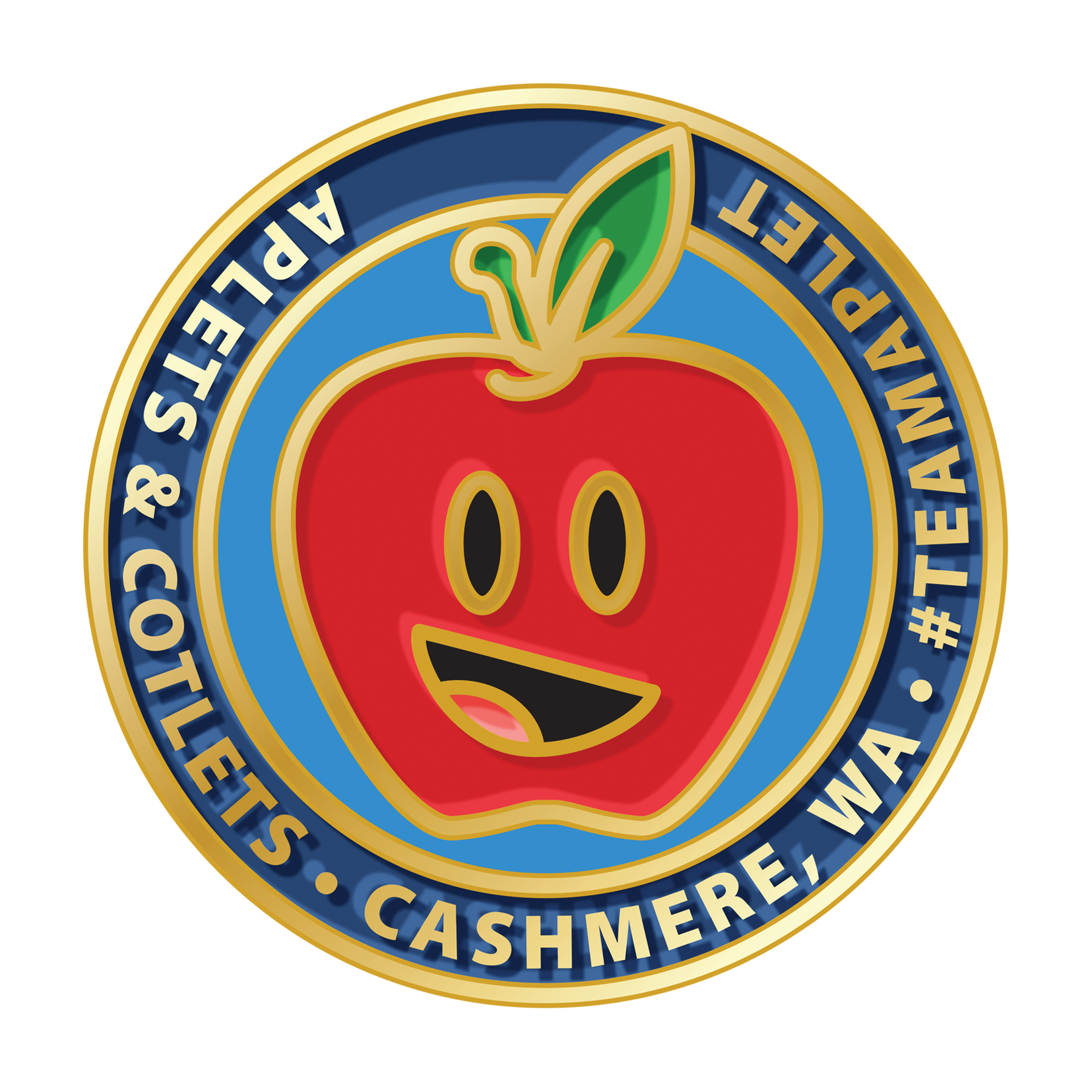 Team Aplet Spirit Pin (1” round) | Liberty Orchards