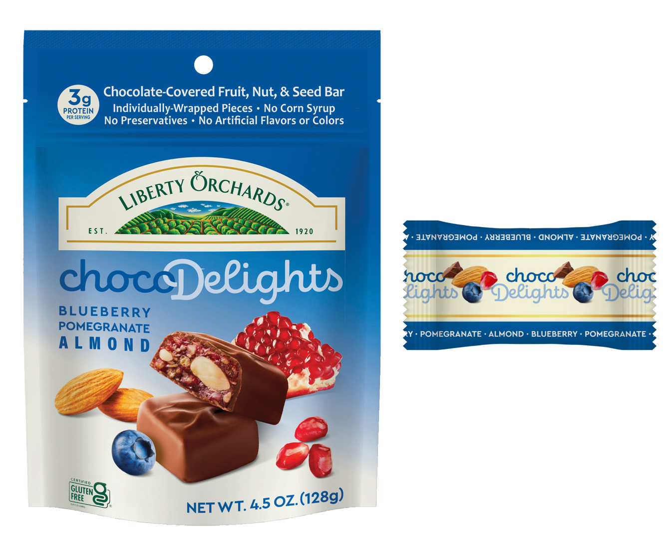 4.5oz ChocoDelights Blueberry-Pomegranate | Liberty Orchards